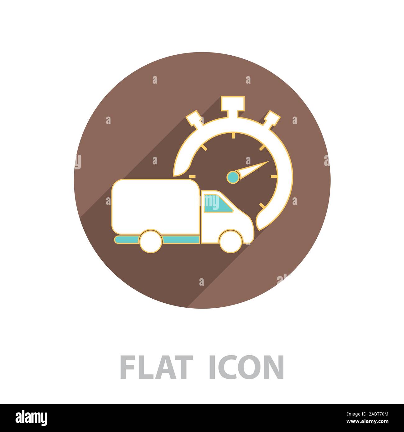 Truck speed delivery label Stock Vector Images - Alamy
