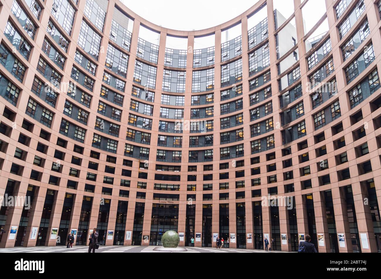 Bronisław Geremek Agora, courtyard of the Louise Weiss building, seat ...