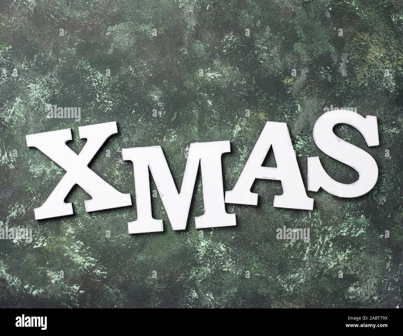 Christmas background with letters XMAS Stock Photo - Alamy