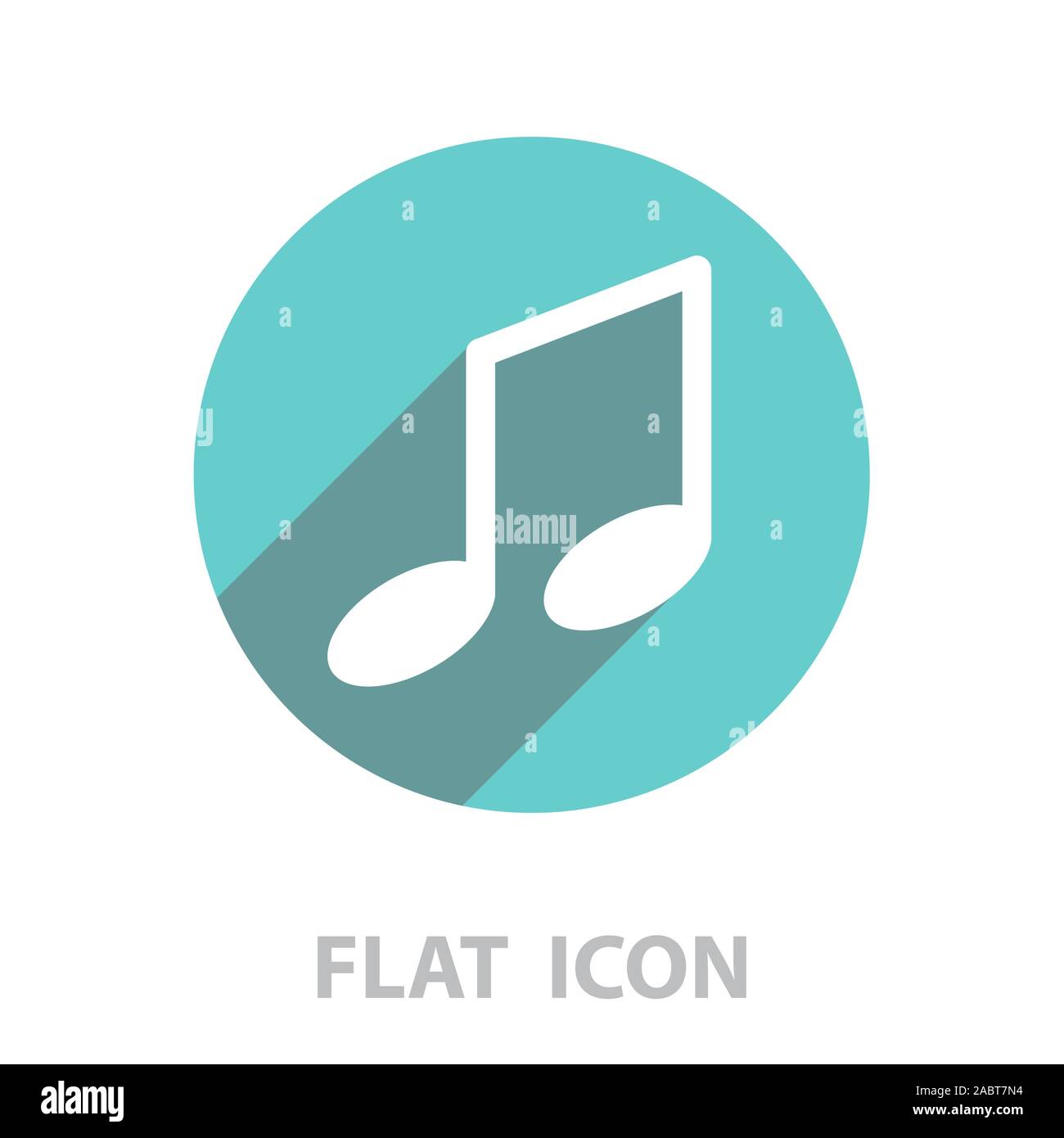 note (music) icon isolated. vector illustration Stock Vector Image ...