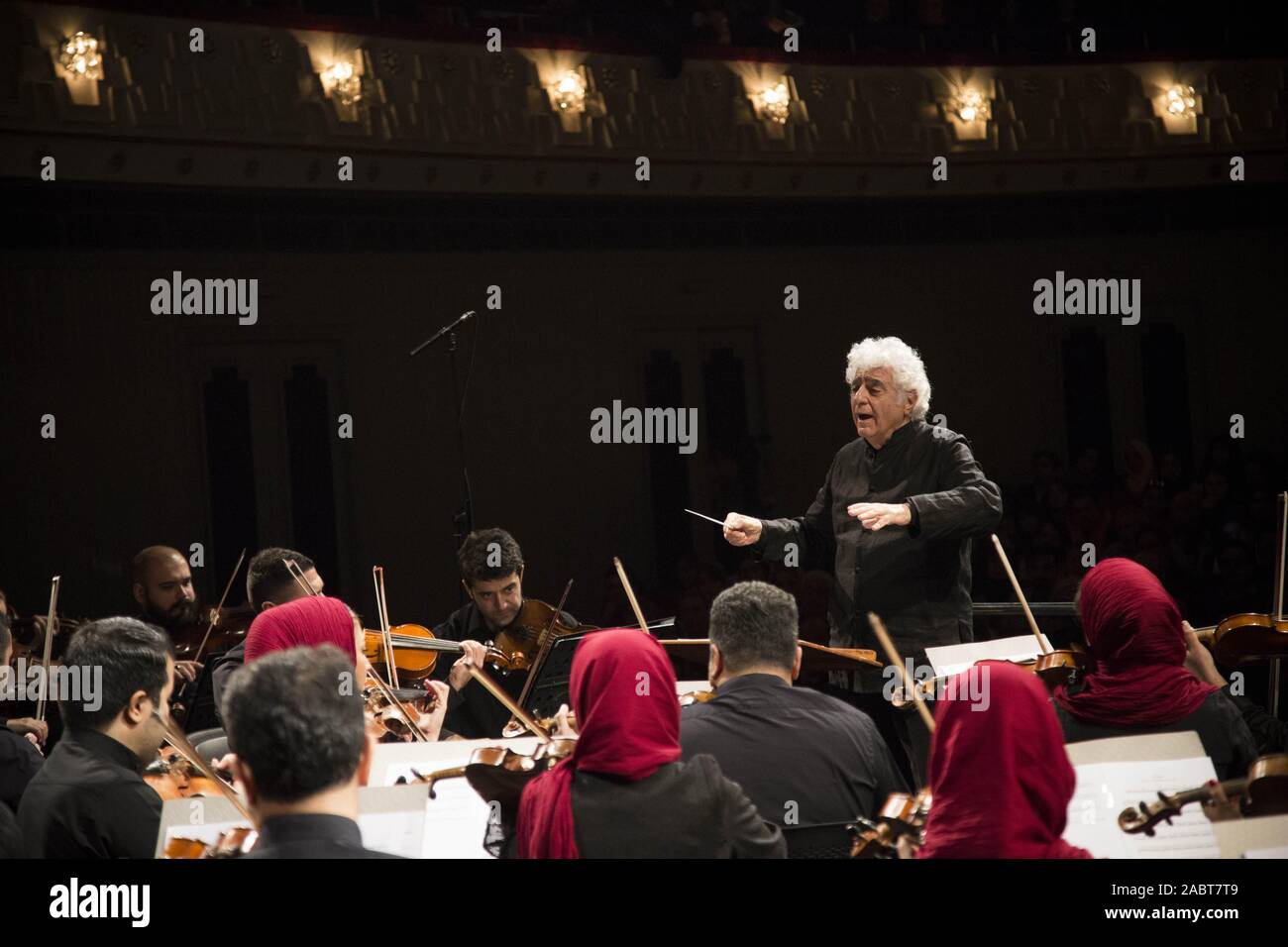 Tehran, Iran. 28th Nov, 2019. Members of the Tehran Symphony Orchestra ...