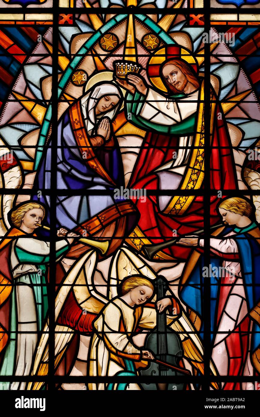 Notre Dame de Liesse church. The Coronation of the Virgin Mary in ...
