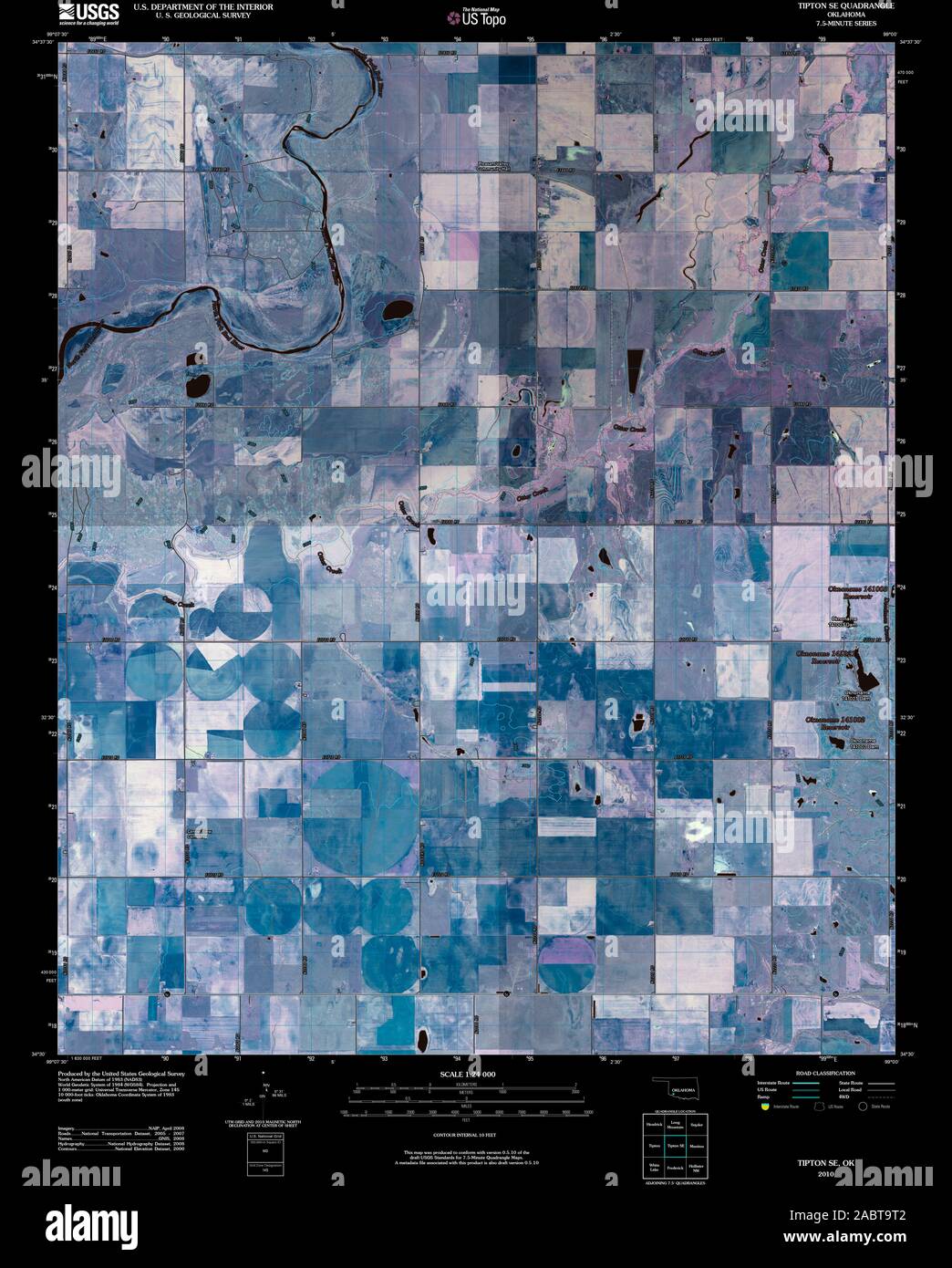 Map of tipton oklahoma hi-res stock photography and images - Alamy