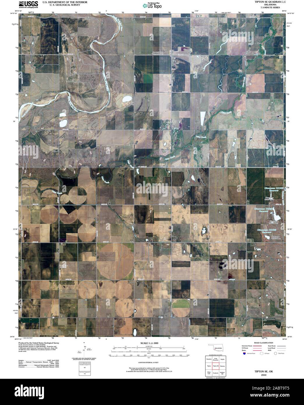 Map of tipton oklahoma hi-res stock photography and images - Alamy