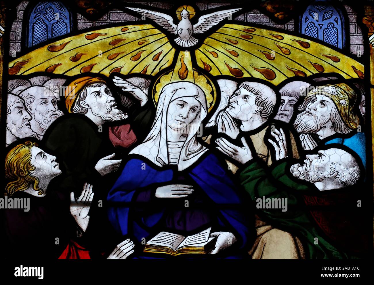 Pentecost commemorates the descent of the Holy Spirit upon the Apostles ...