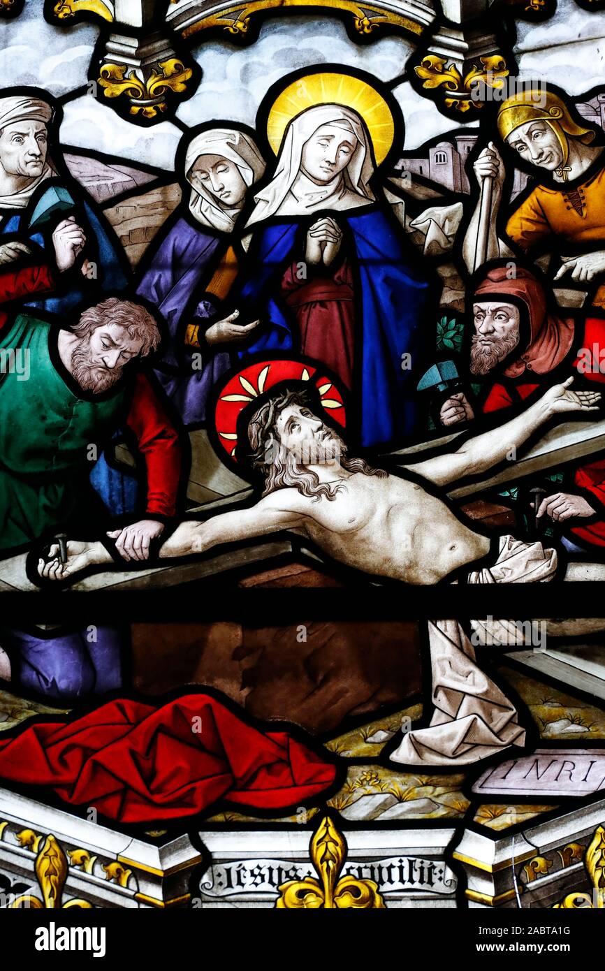 Jesus Passion Stained Glass