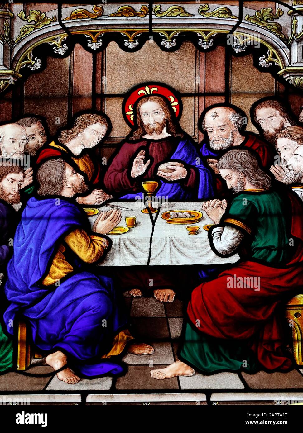 St Peter church. Passion of Christ. The last supper. Jesus and his ...