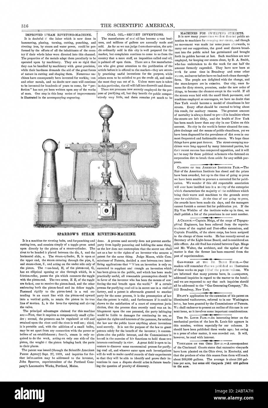 Sparrows steam riveting machine hi-res stock photography and images - Alamy