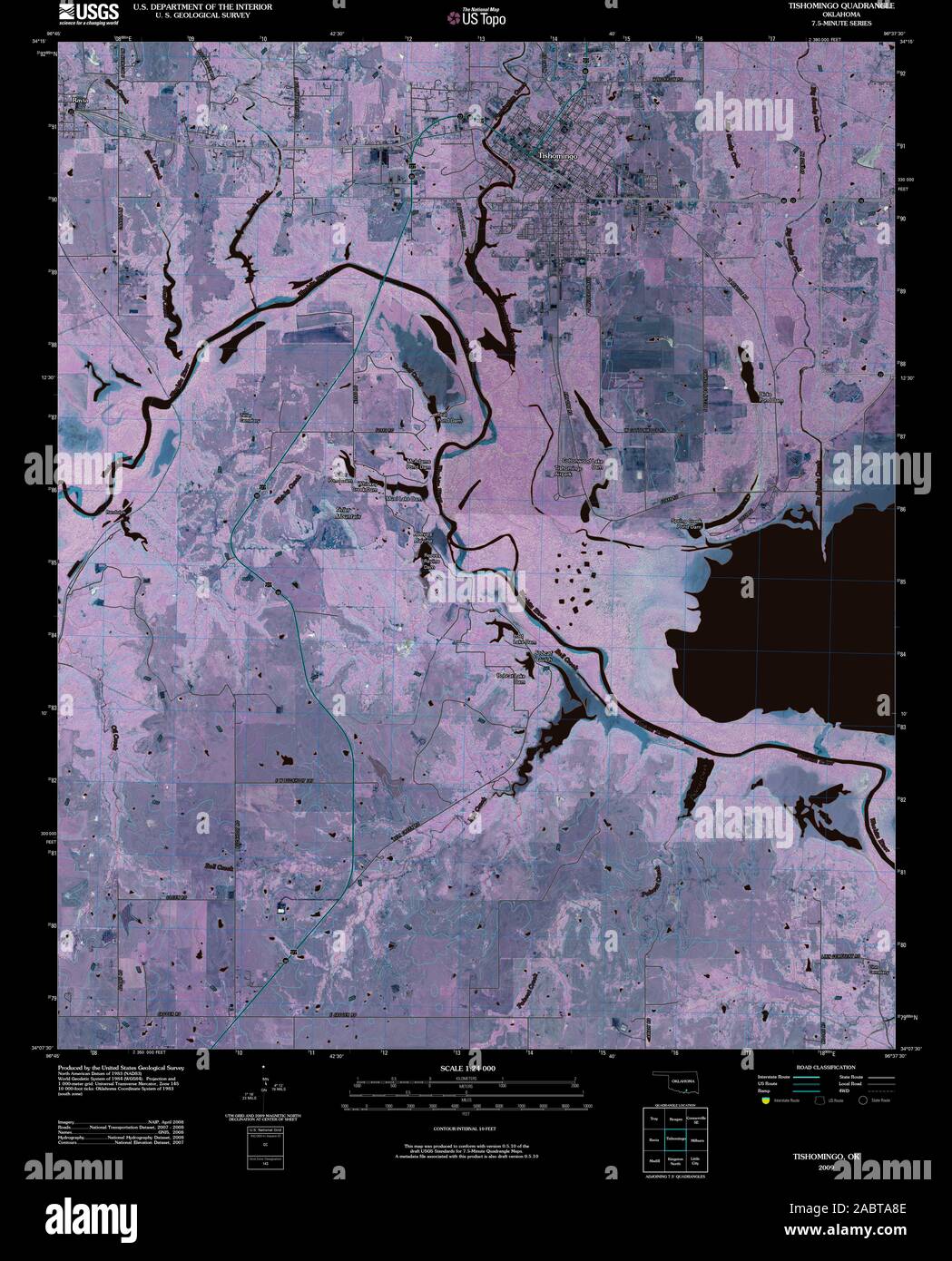Map of tishomingo oklahoma hi-res stock photography and images - Alamy