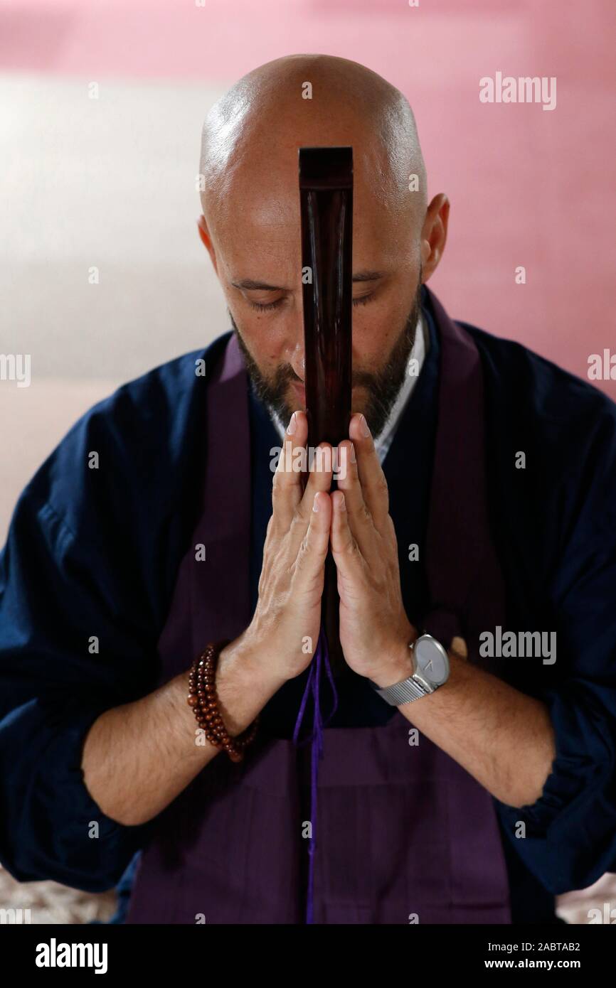 Zen sesshin (retreat) in Tamie, France. Master Stock Photo - Alamy