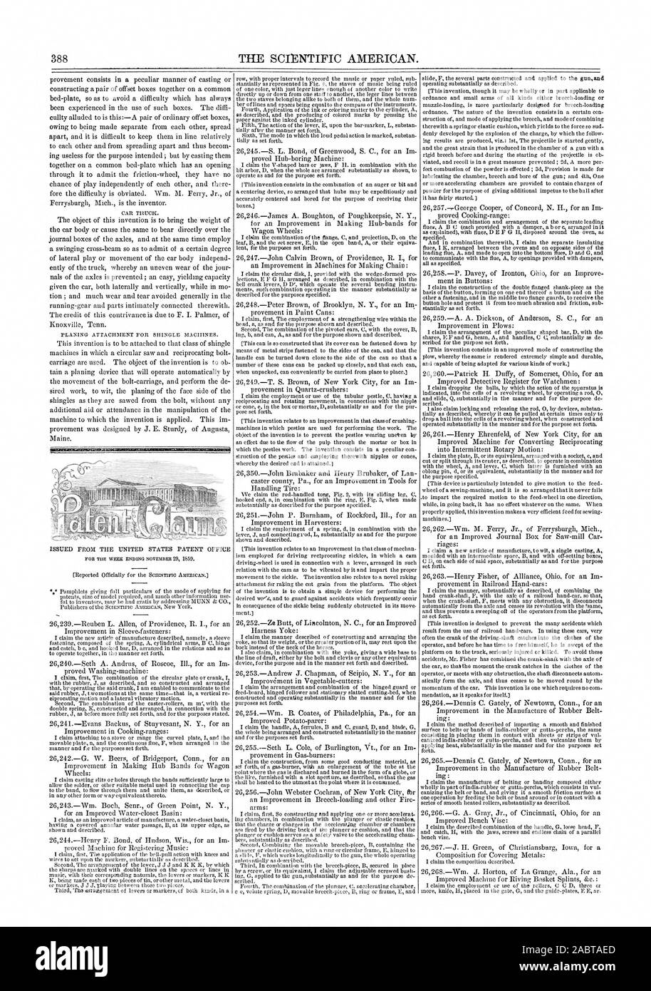 scientific american, 1859-12-11 Stock Photo - Alamy