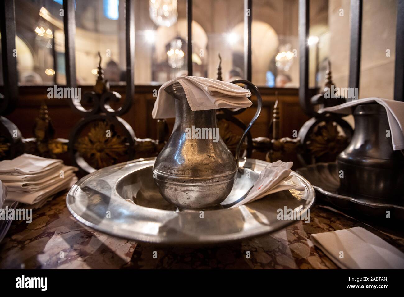 Liturgical objects in Saint Louis cathedral, Versailles, France Stock ...