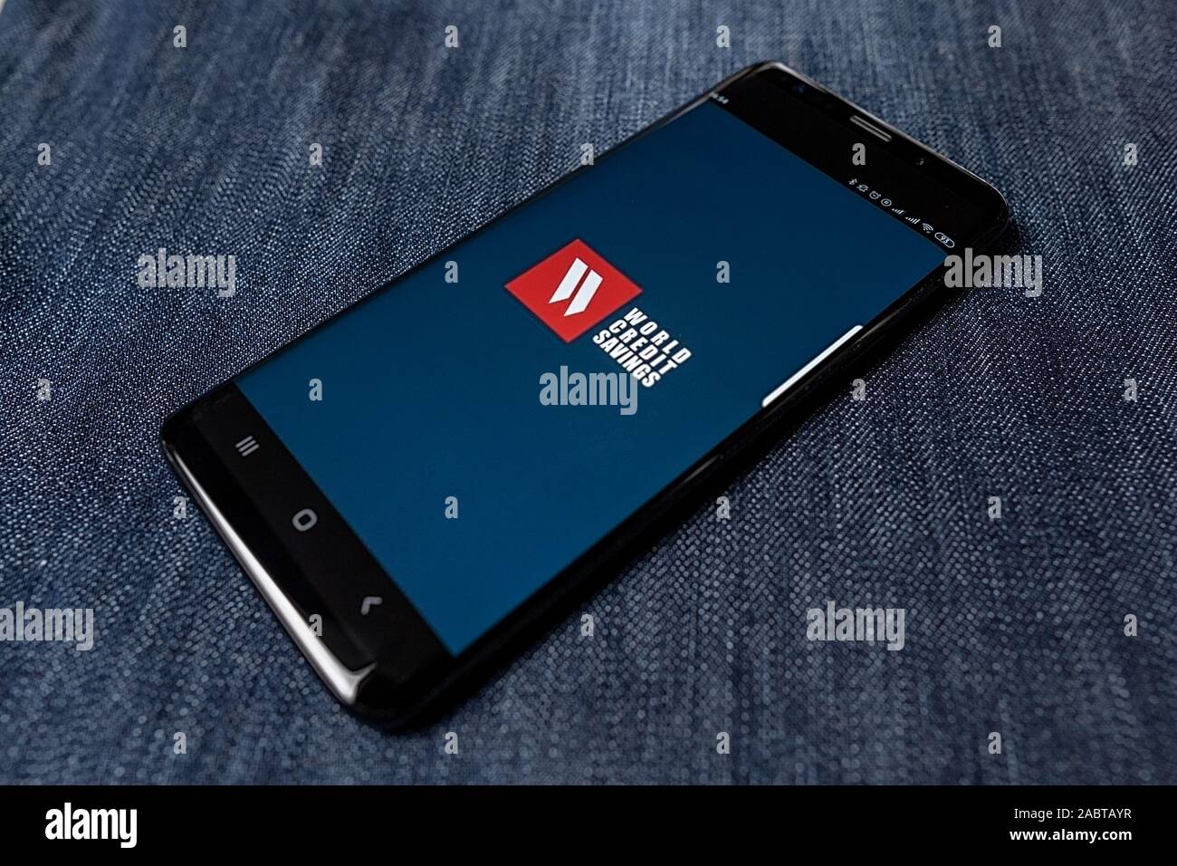 Odessa, Ukraine - October 26, 2019: Worldpay app. Worldpay logo visible ...