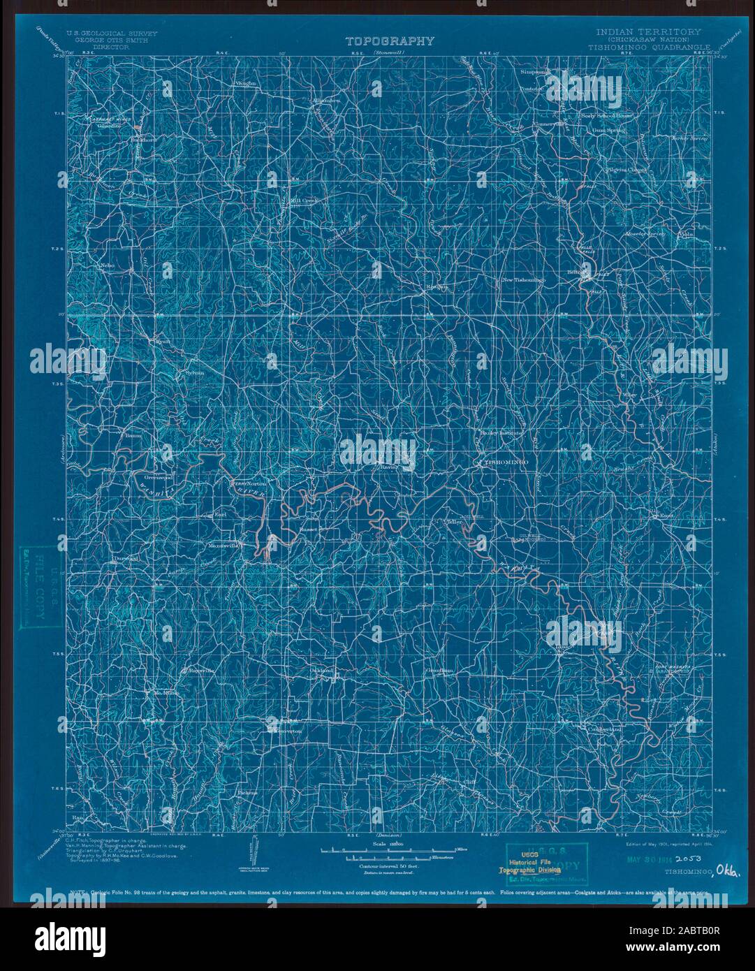Map of tishomingo oklahoma hi-res stock photography and images - Alamy