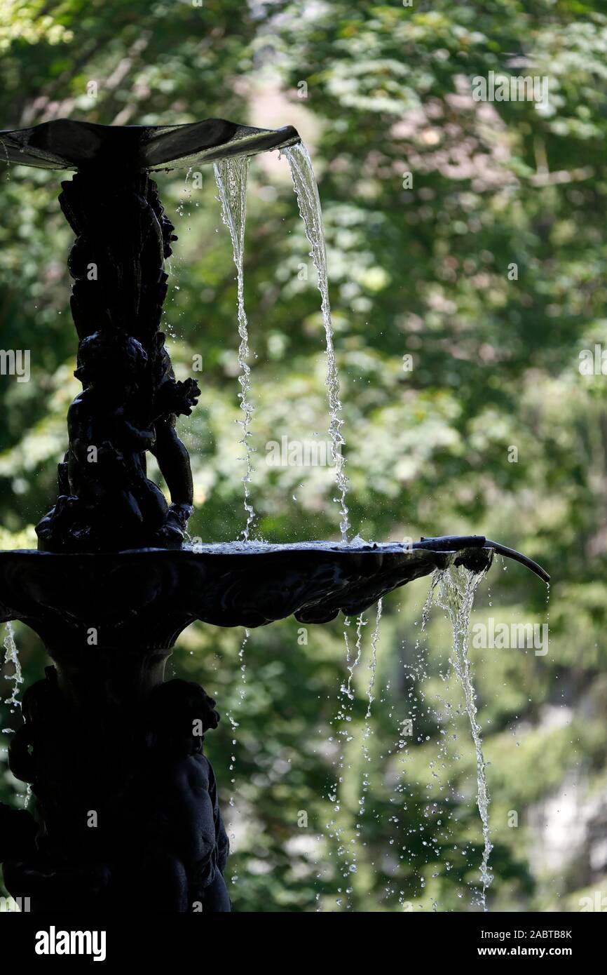 Parc Thermal. Fountain. Le Fayet. France Stock Photo - Alamy