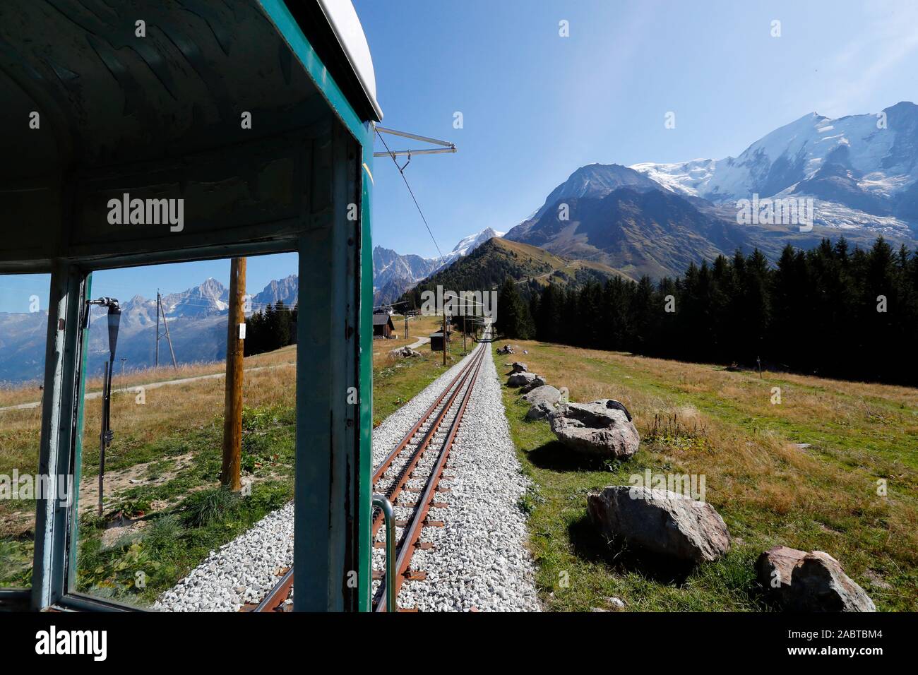The Mont Blanc Tramway (TMB) is the highest mountain railway line in ...