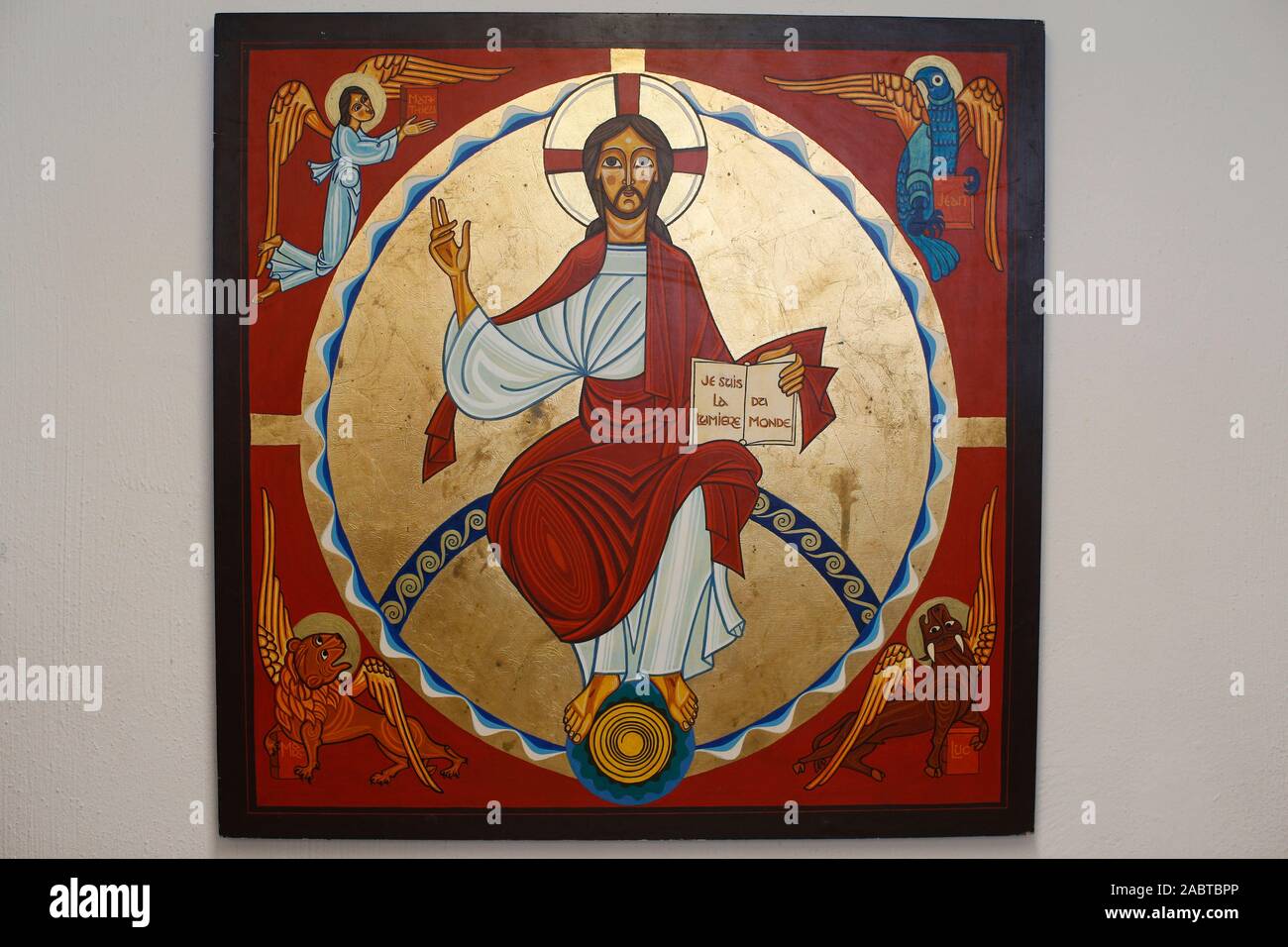 Icon in Tamie abbey, France Stock Photo - Alamy