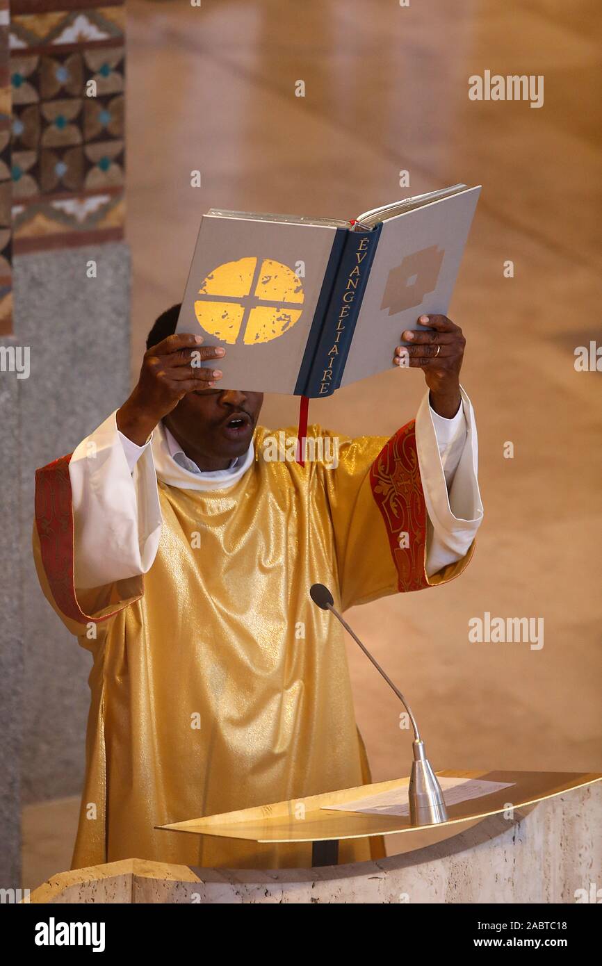 Deacon ordination in Sainte Genevieve catholic cathedral, Nanterre ...