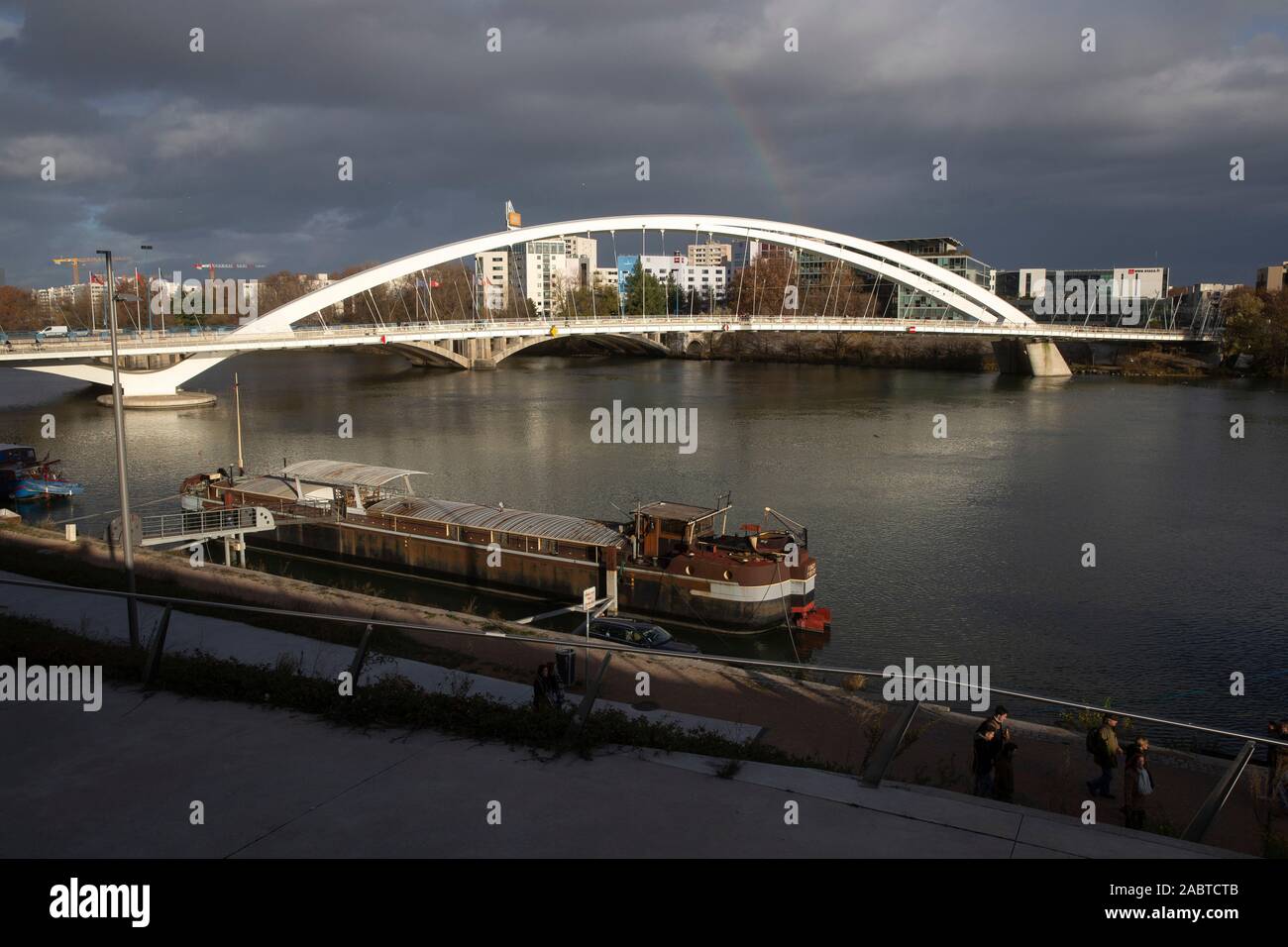 Bridge Over The Rhone River High Resolution Stock Photography and ...