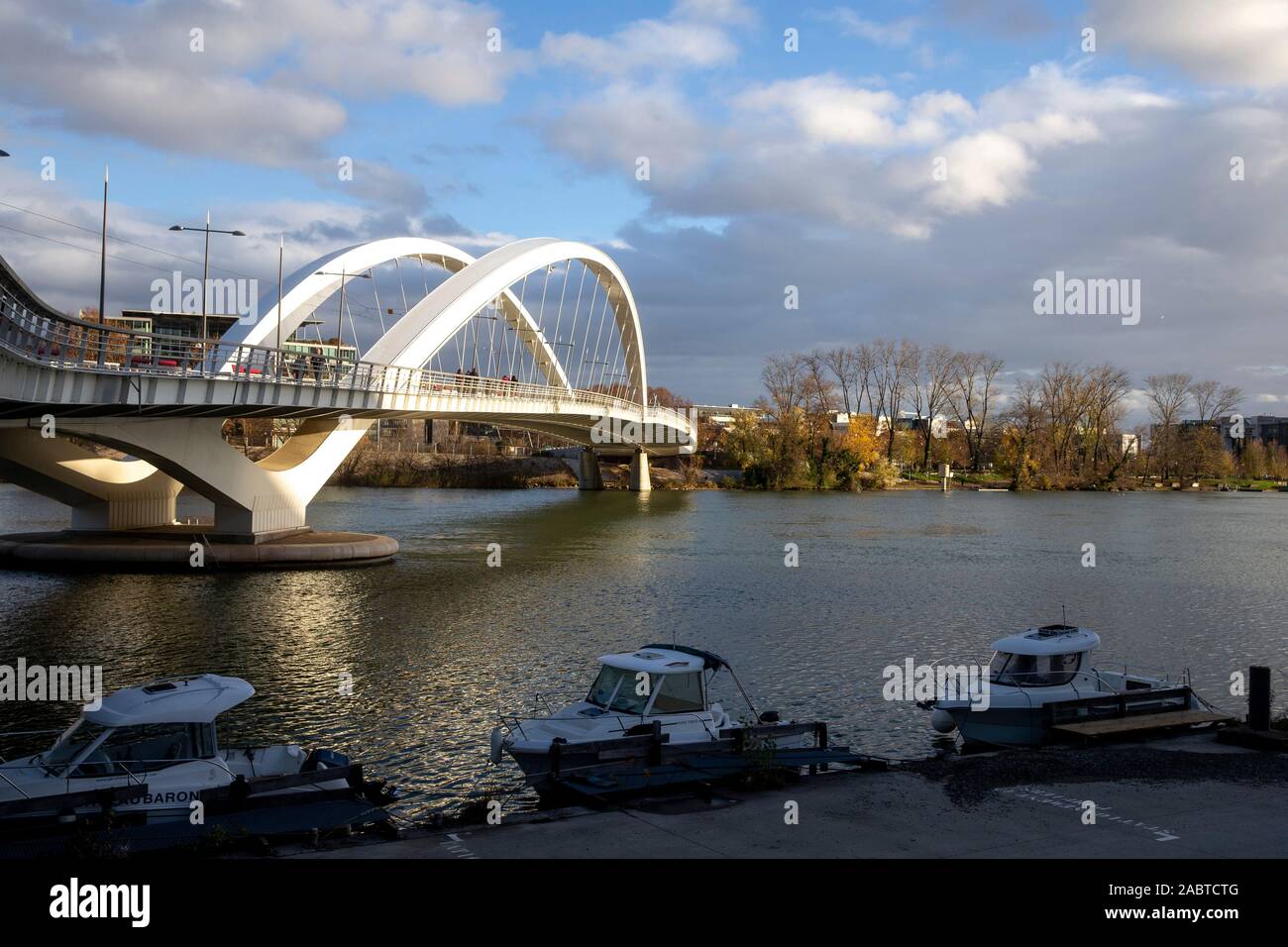 Raymond Barre bridge over the Rhone river, Lyon, France Stock Photo - Alamy