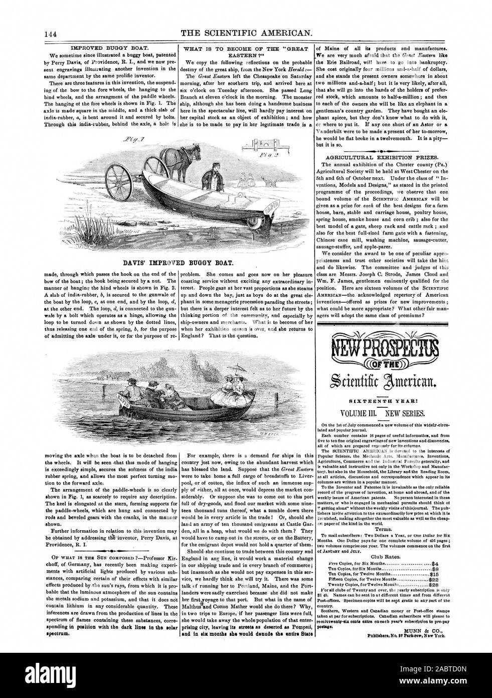 Sixteenth year davis improved buggy boat hi-res stock photography and ...