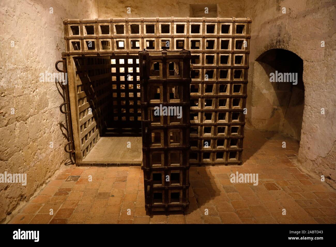 Isolation cell in Loches Dungeon, Touraine, France Stock Photo - Alamy