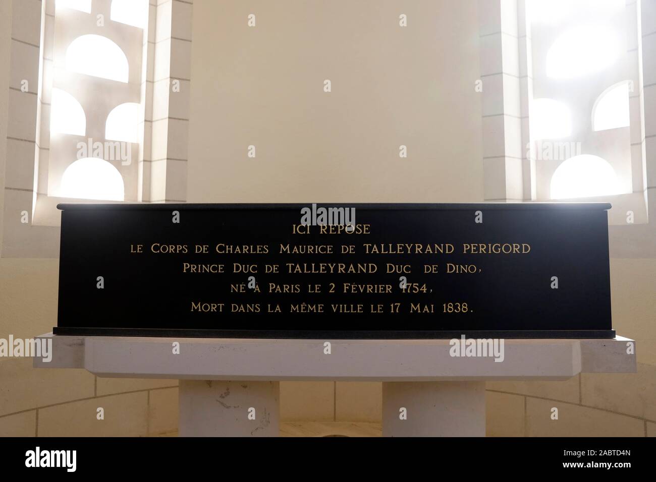 Talleyrand Duke's tomb in Valencay, France Stock Photo - Alamy