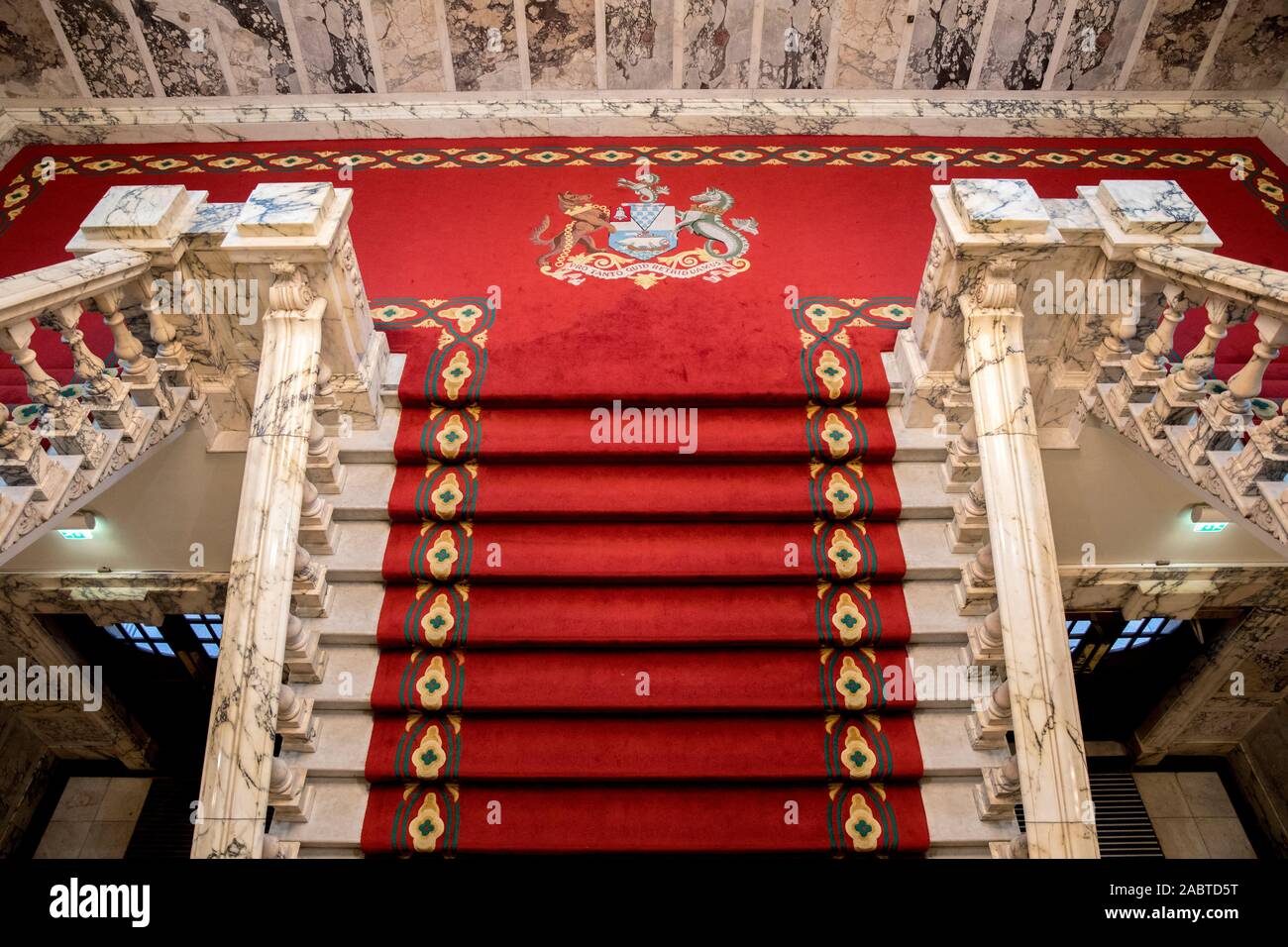 Belfast city hall, Ulster (Northern Ireland), U.K. Staircase Stock ...