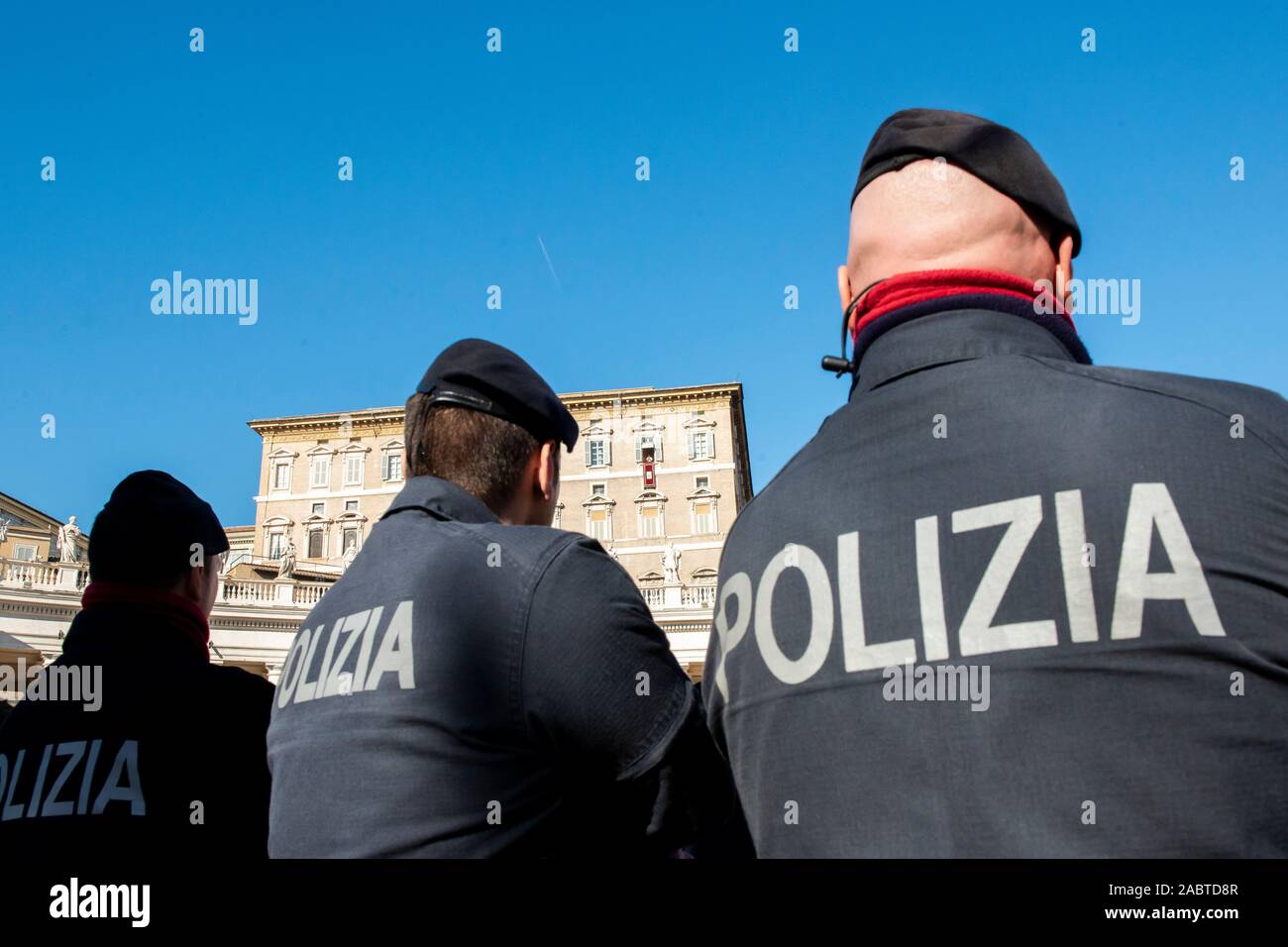 Pope Francis addresses the crowd from the window of the apostolic ...
