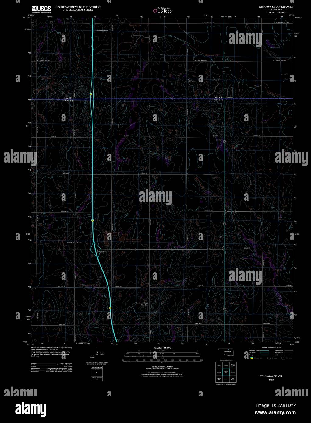 Tonkawa oklahoma map hi-res stock photography and images - Alamy