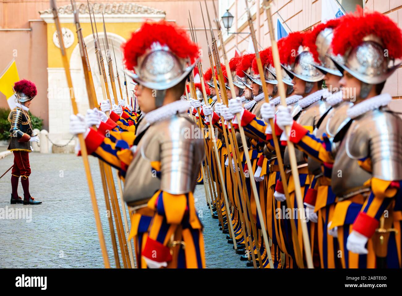 Annual swearing-in ceremony for the new papal Swiss Guards, Vatican ...
