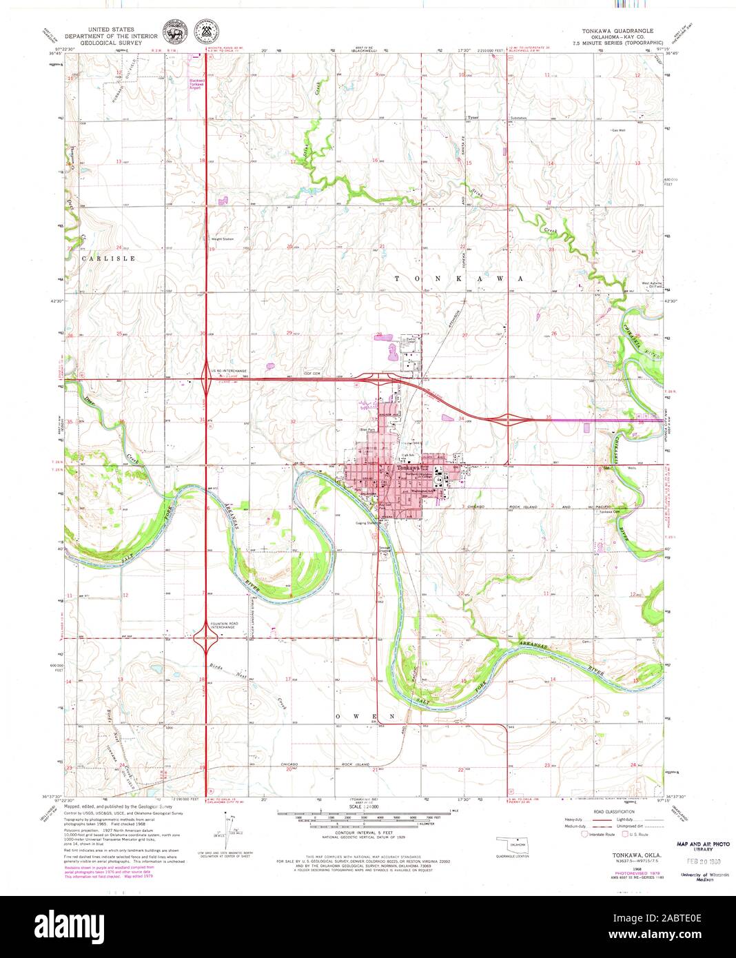 Map of tonkawa hi-res stock photography and images - Alamy