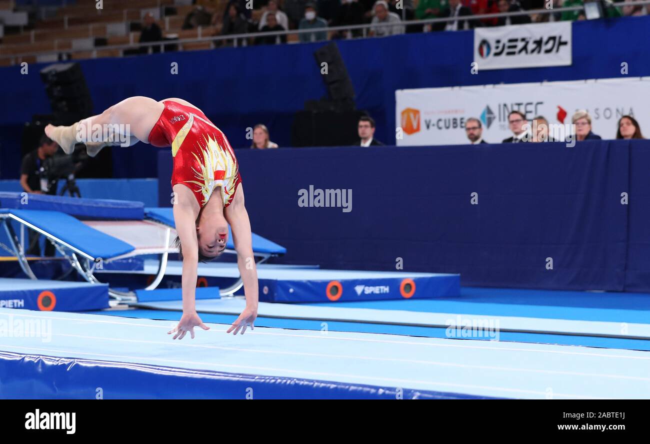 (191129) -- TOKYO, Nov. 29, 2019 (Xinhua) -- Huang Jingyi of China ...