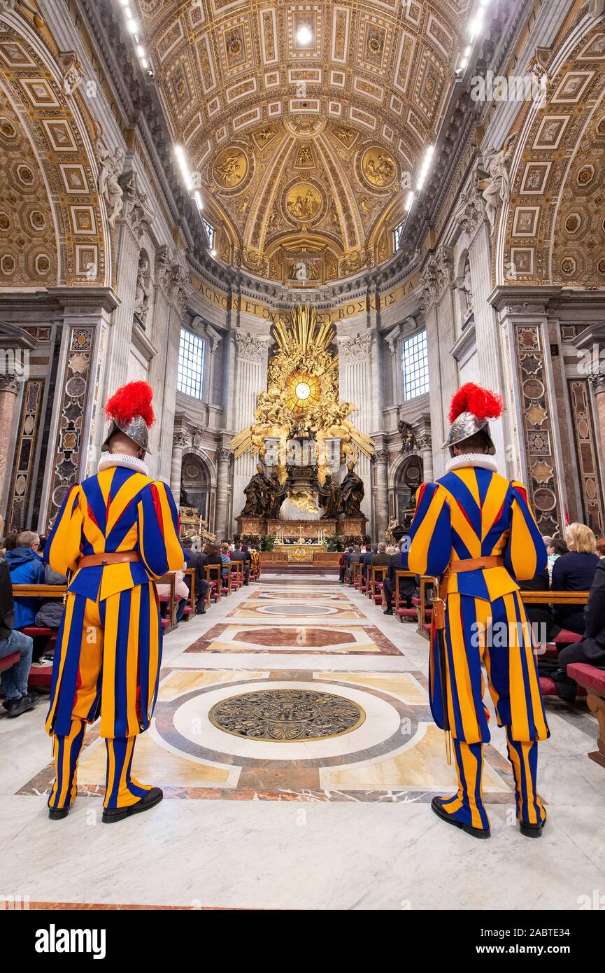 Holy Mass at the altar of the Chair of St. Peter's Basilica for the 23 ...