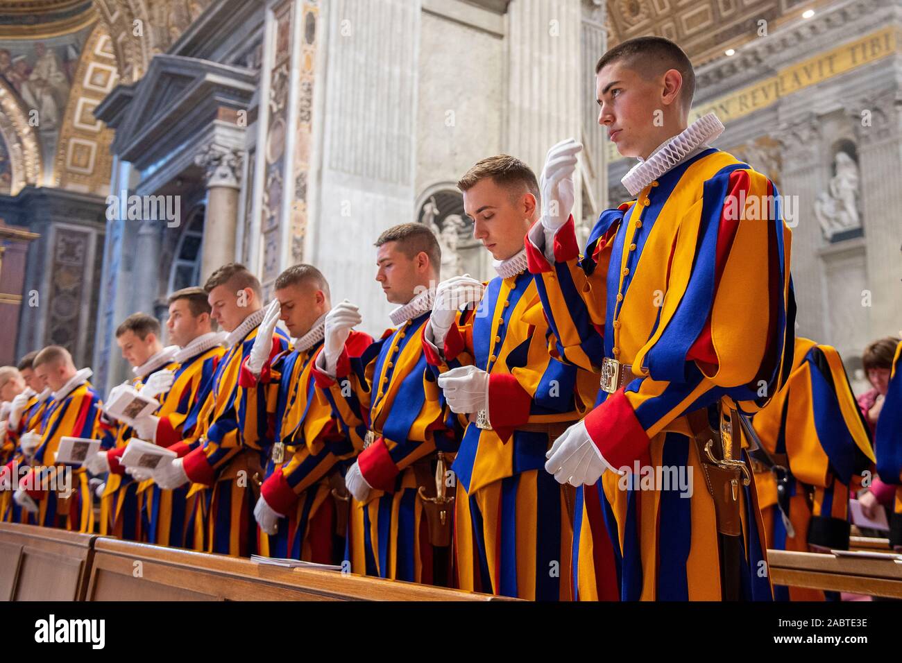 Holy Mass at the altar of the Chair of St. Peter's Basilica for the 23 ...