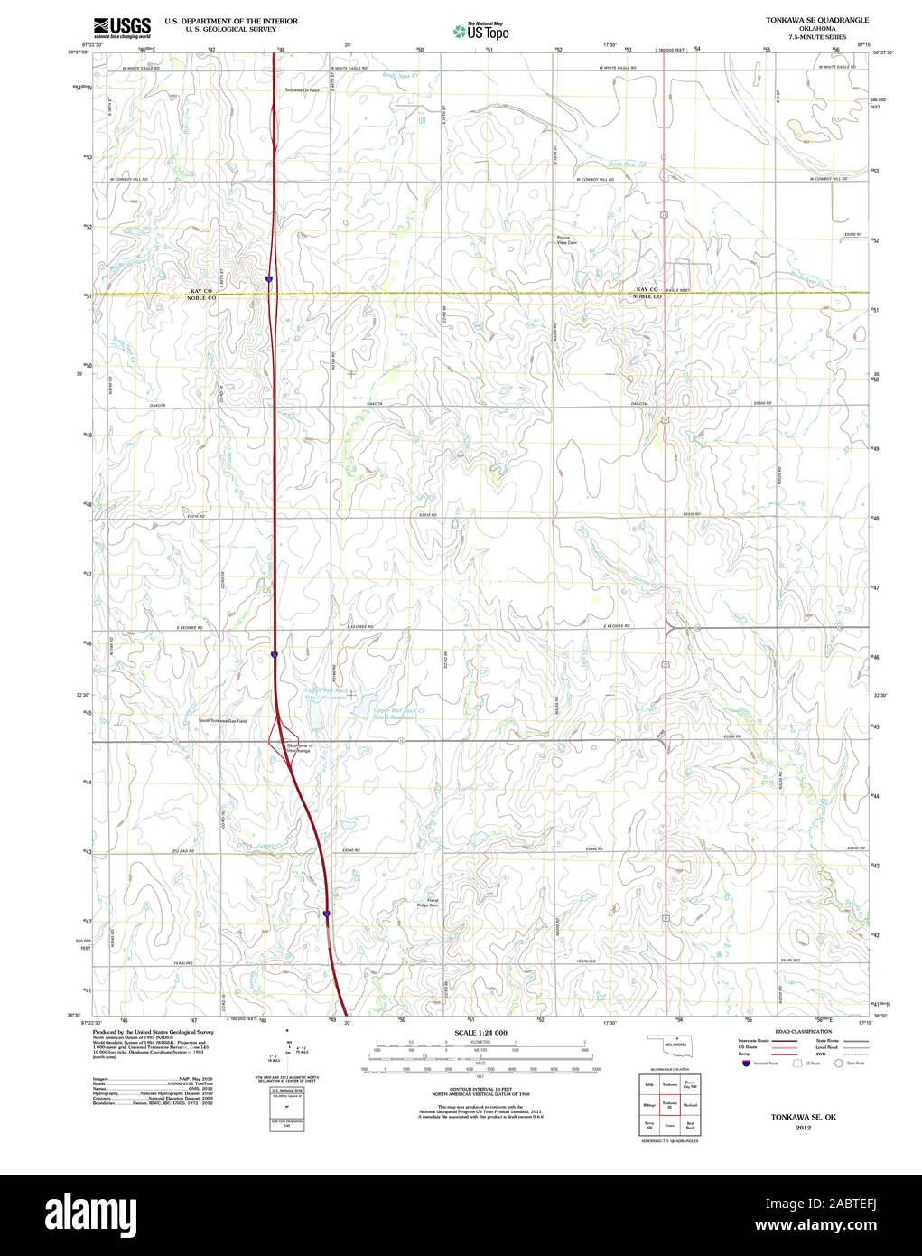 Map of tonkawa hi-res stock photography and images - Alamy