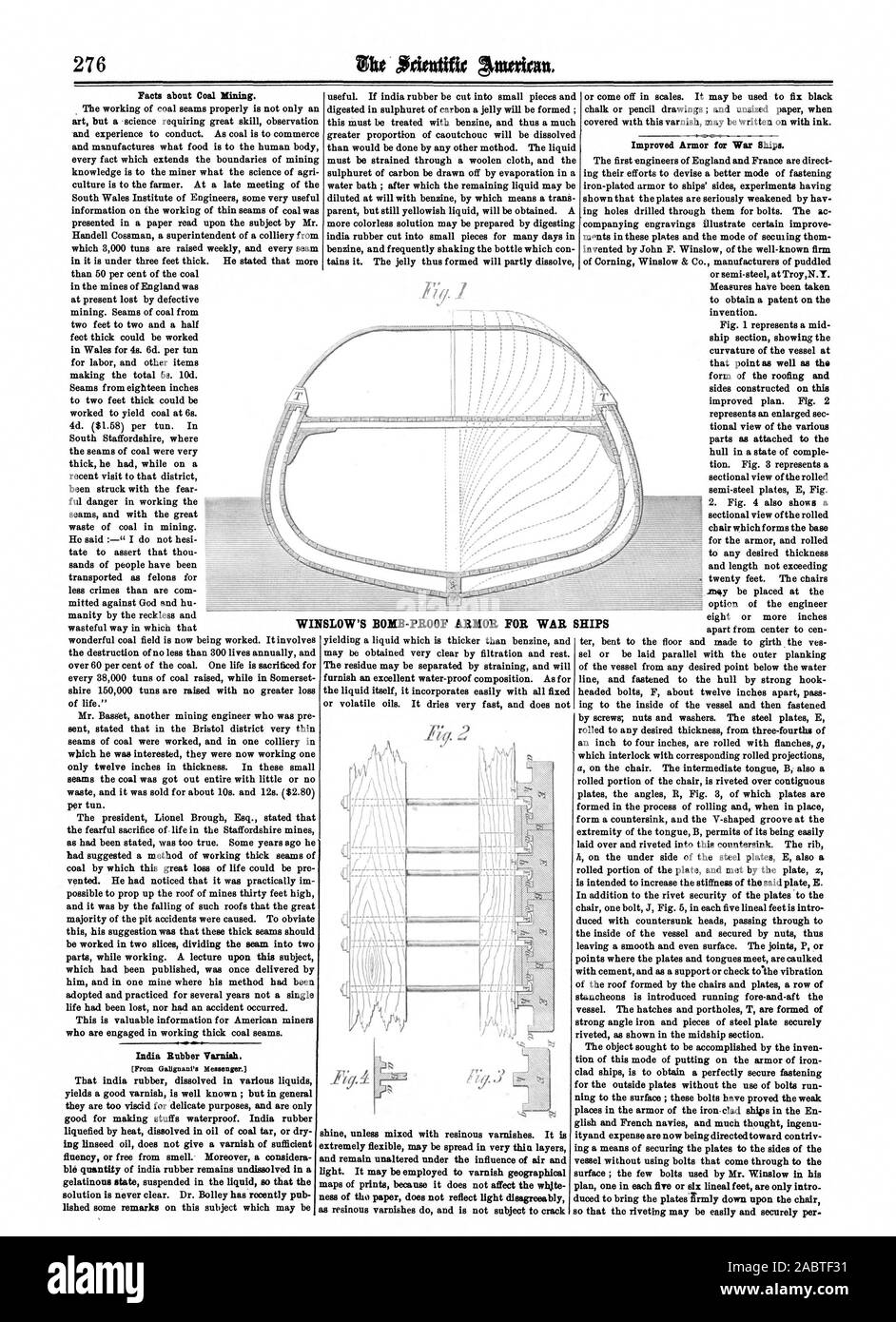 FOR WAR SHIPS WINSLOW'S BOMB-PROOF ARMOR Improved Armor for War Ships ...