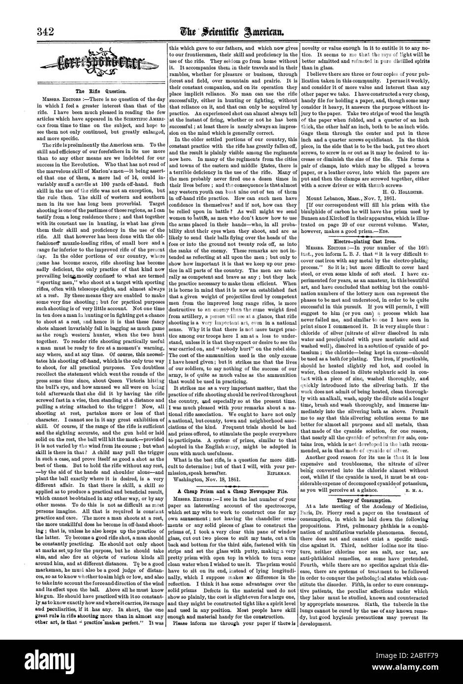 American newspaper 1861 hi-res stock photography and images - Alamy