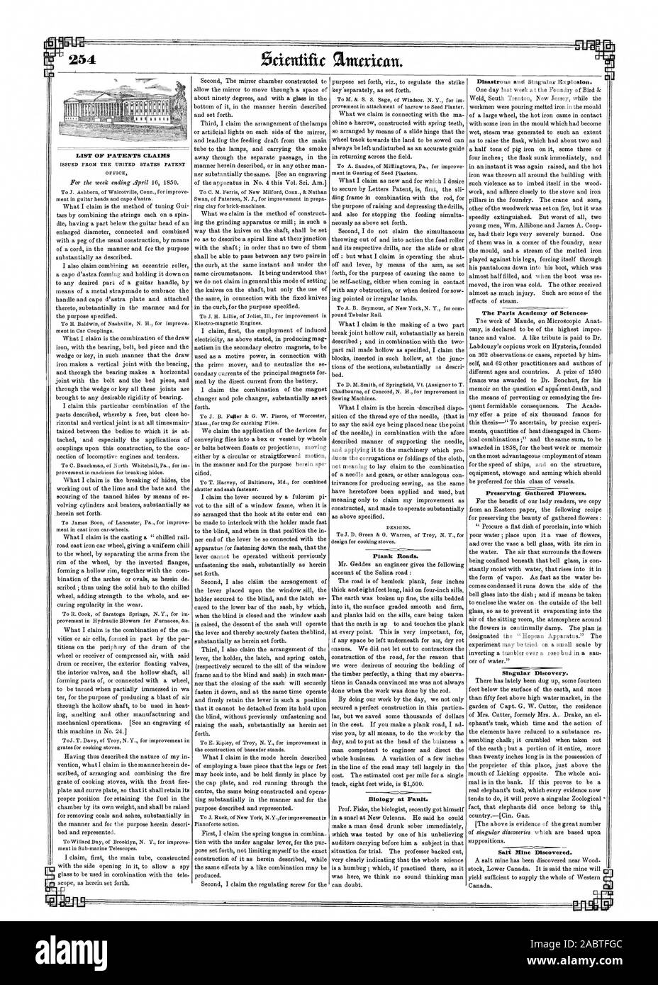 Patents claims plank roads Black and White Stock Photos & Images - Alamy