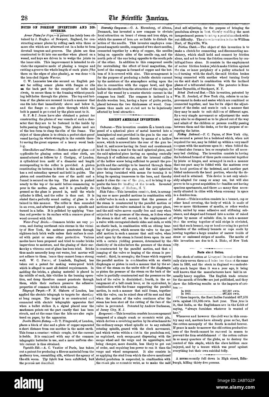 NOTES ON FOREIGN INVENTIONS AND DIS COVERIES. RECENT AMERICAN ...