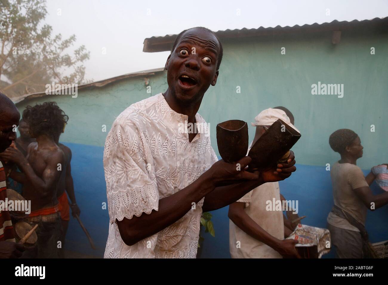 Voodoo funeral anniversary in a village near Kara, Togo Stock Photo - Alamy