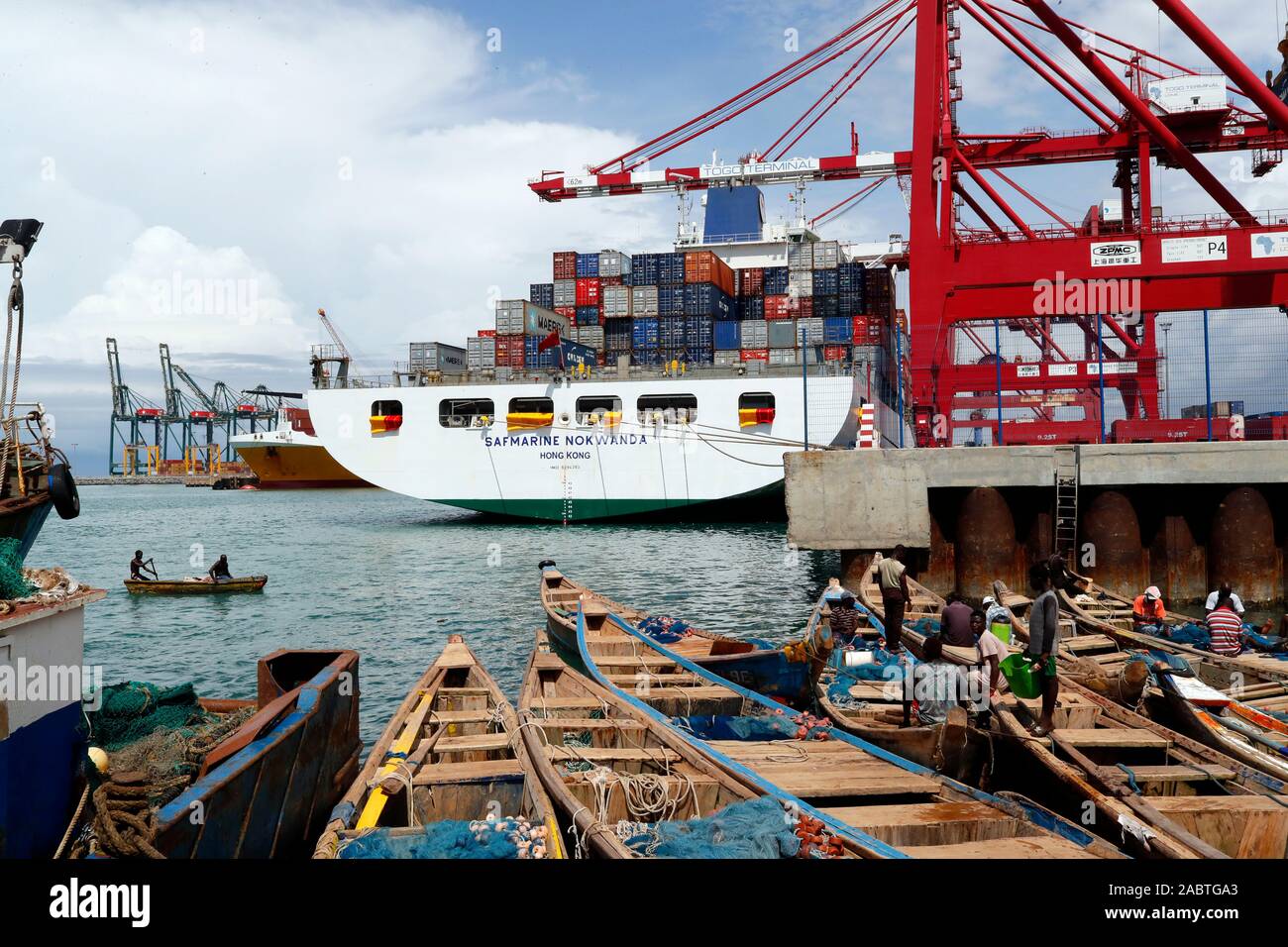 Port of Lome. Container terminal. Togo Stock Photo - Alamy
