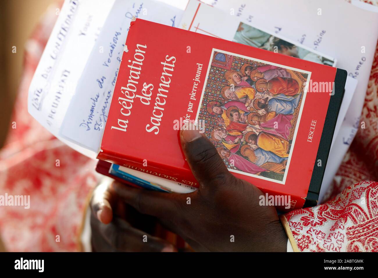 African church. Sunday catholic mass. Catholic priest. Agbonou Koeroma ...
