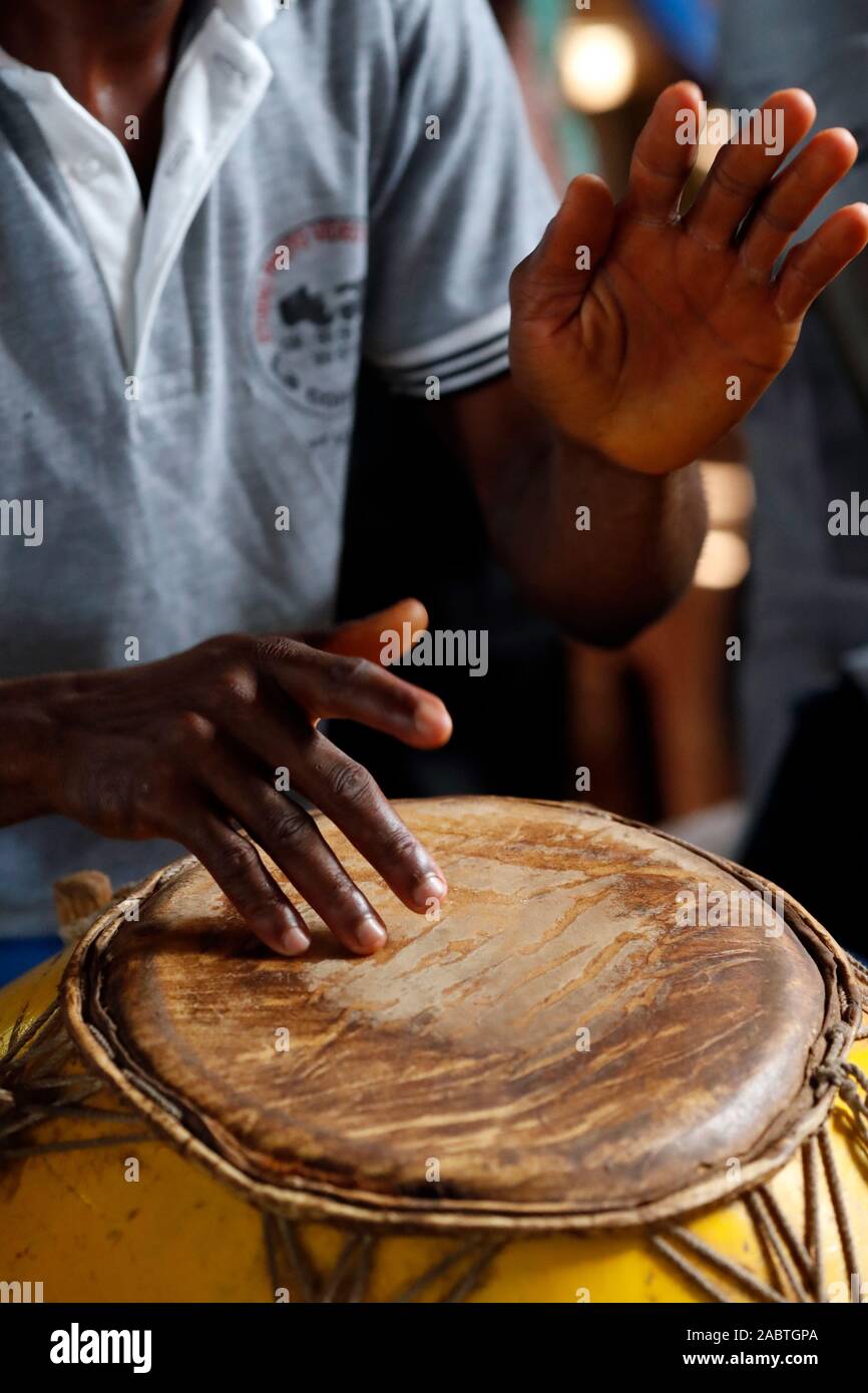 Hands Playing Djembe Drums