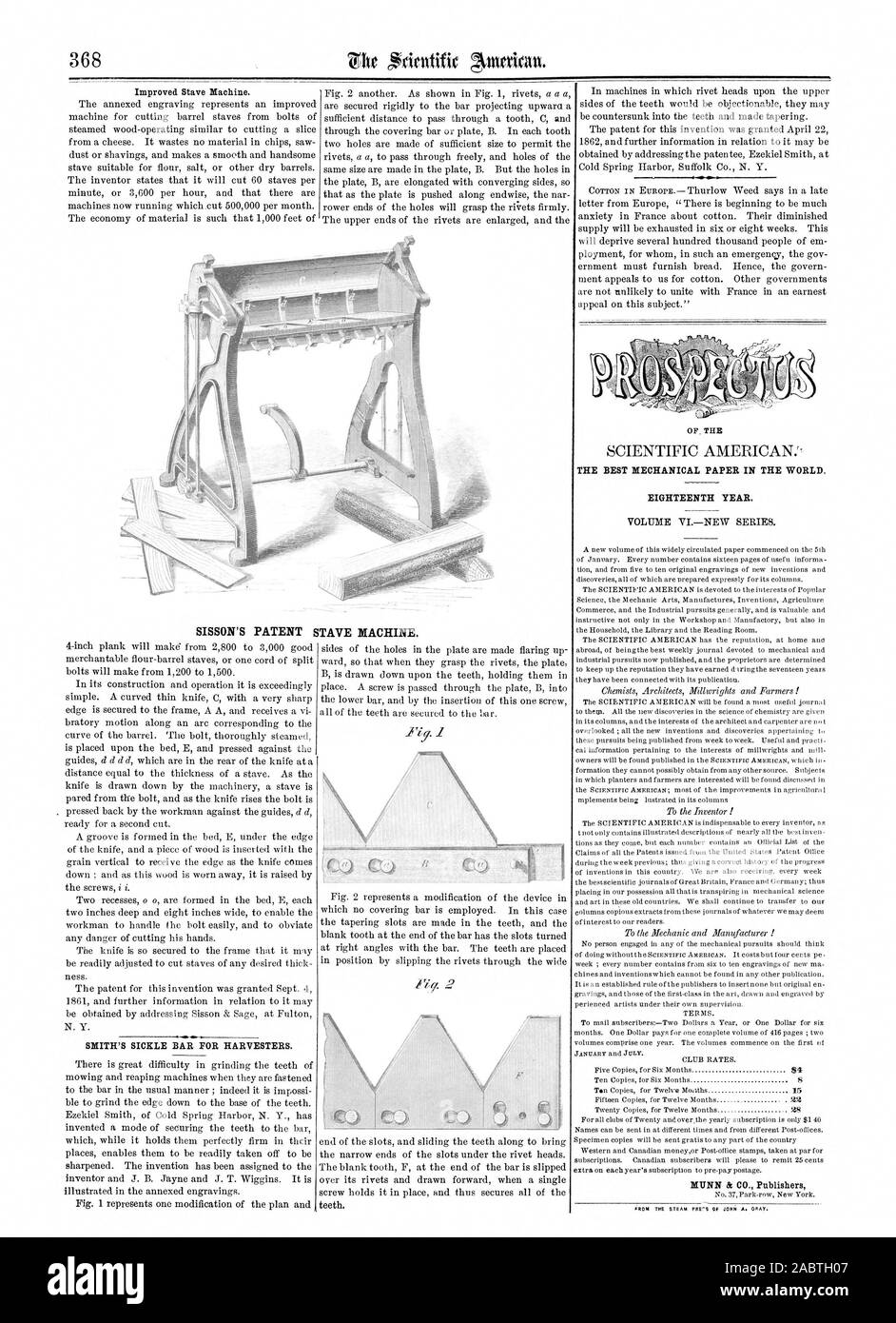 Sissons patent stave machine hi-res stock photography and images - Alamy