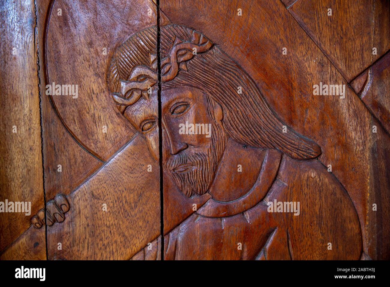 Danyi Dzobegan Ascension abbey, Togo. Door relief detail Stock Photo ...