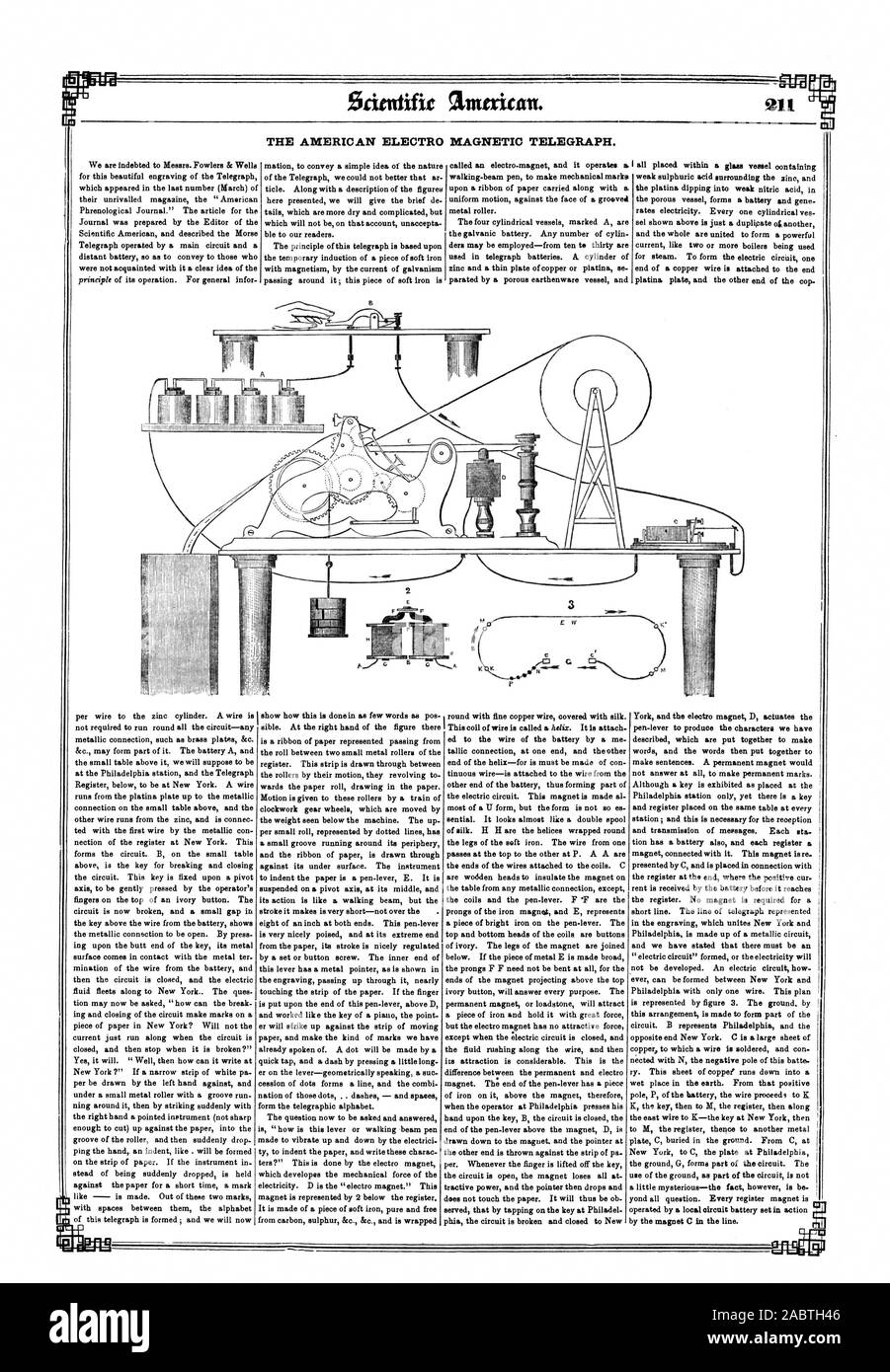 American electro magnetic telegraph hi-res stock photography and images ...