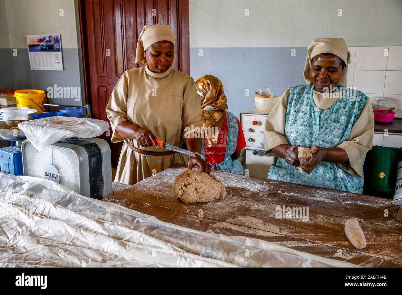 Benedictine nuns making bread, Danyi, Togo Stock Photo - Alamy