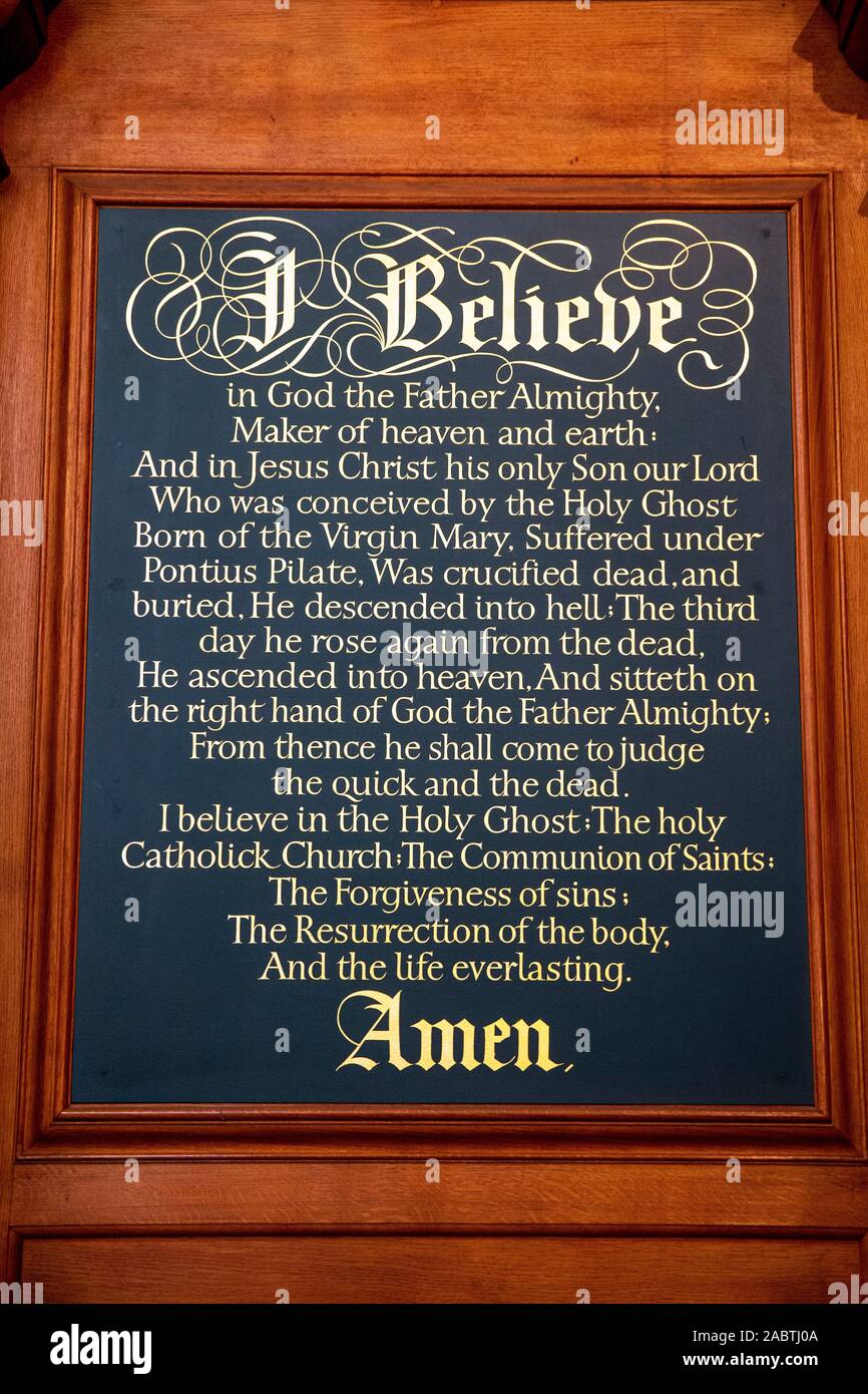 I believe credo in in St Andrew by the wardrobe church, London, U.K ...