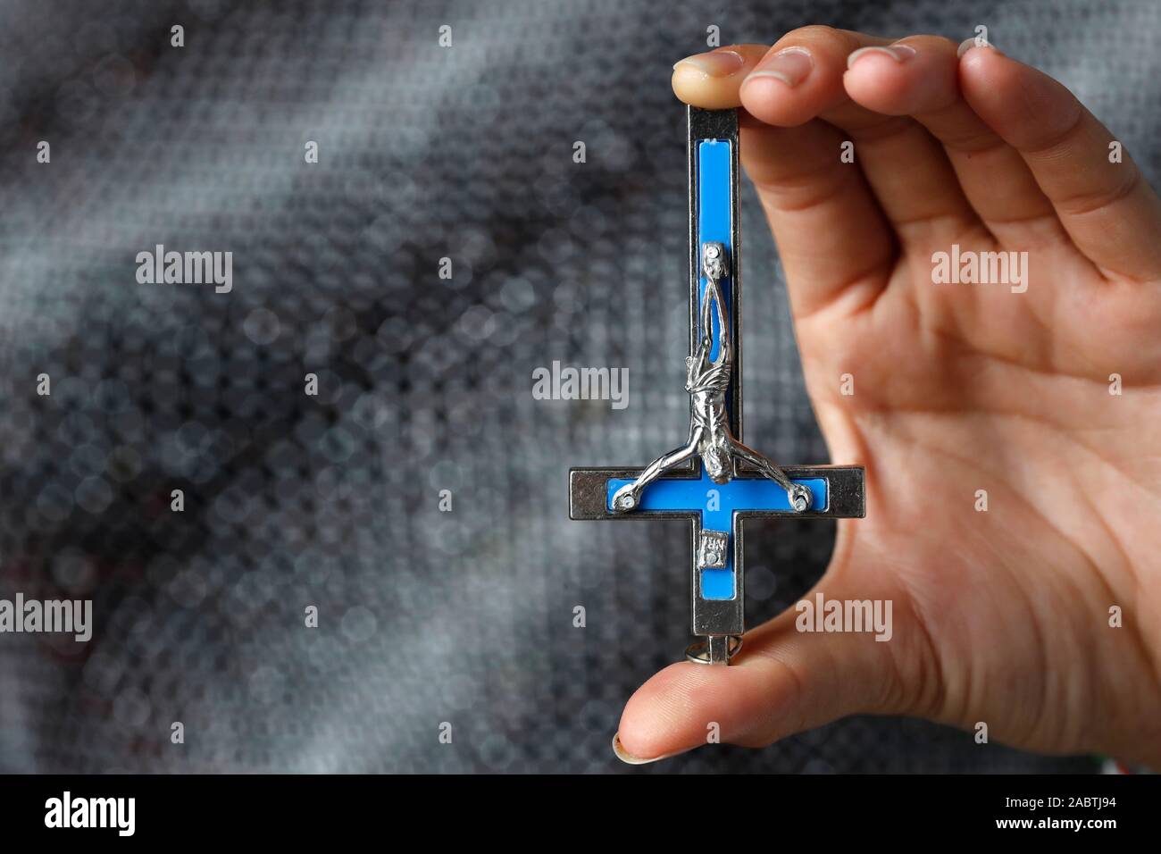 Inverted crucifix is an anti-Christian symbol. Ho Chi Minh City ...